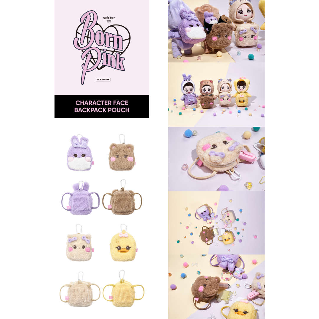 [BACKSTAGE] BLACKPINK CHARACTER FACE BACKPACK POUCH – XD UNIVERSE